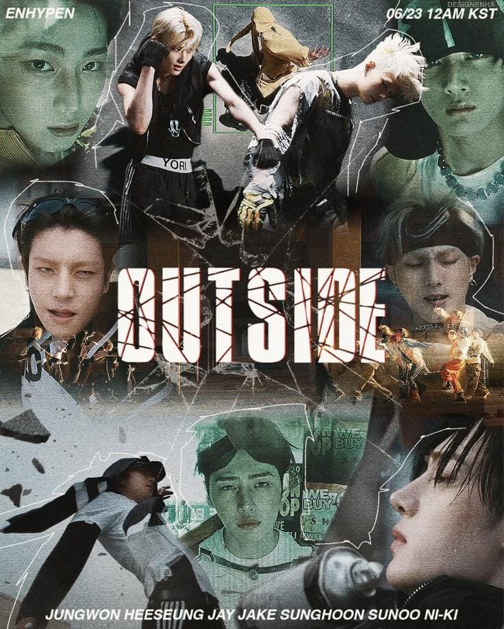 ENHYPEN、6thミニアルバムのタイトル曲『Outside』M/V公開 | K-POP 韓流ドラマ
